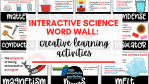 Interactive Science Word Wall: Creative Learning Activities – Little ...
